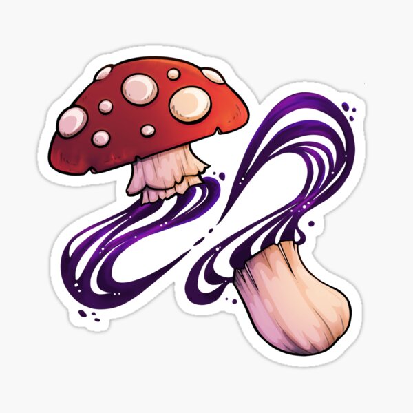 "Stretchy Shroom" Sticker for Sale by Hairy-Ary | Redbubble