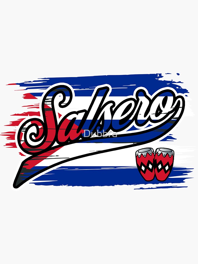 "Cuba Salsa Dancer Salsero Cuban Flag" Sticker for Sale by Dubbra ...
