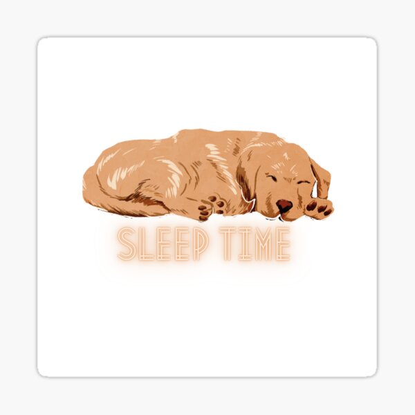 "Sleeping dog, cute dog sleeping" Sticker for Sale by Idriskunshop ...