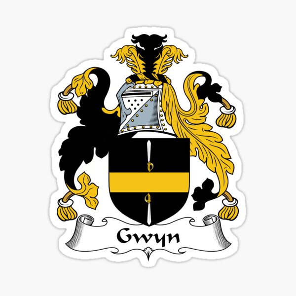 "Gwyn or Gwynne" Sticker by HaroldHeraldry | Redbubble