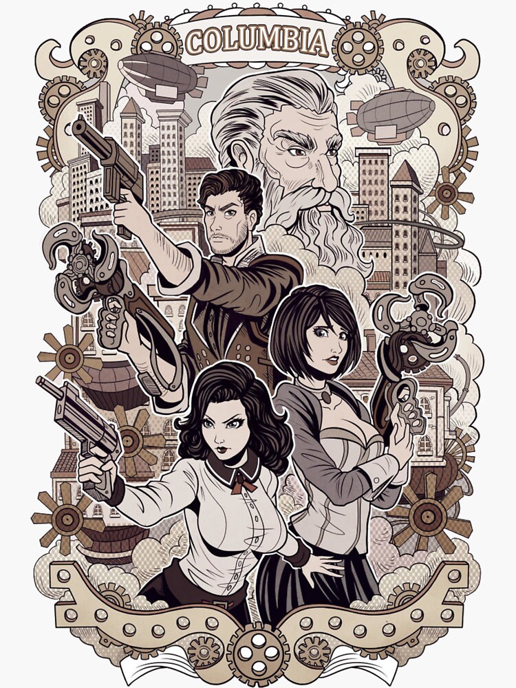 "Bioshock Infinite Columbia poster" Sticker for Sale by gruntcooker ...