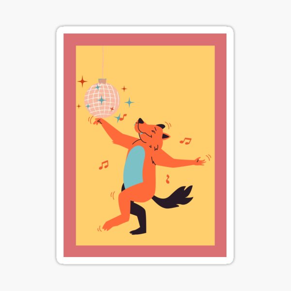 "Wacky Wolf - Dancing Wolf" Sticker for Sale by Signer-De | Redbubble