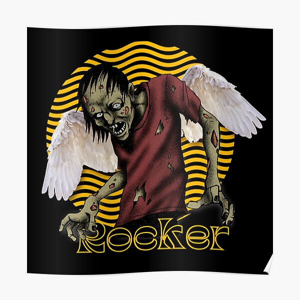 "Zombie Rocker" Poster for Sale by AVTRVOATS | Redbubble