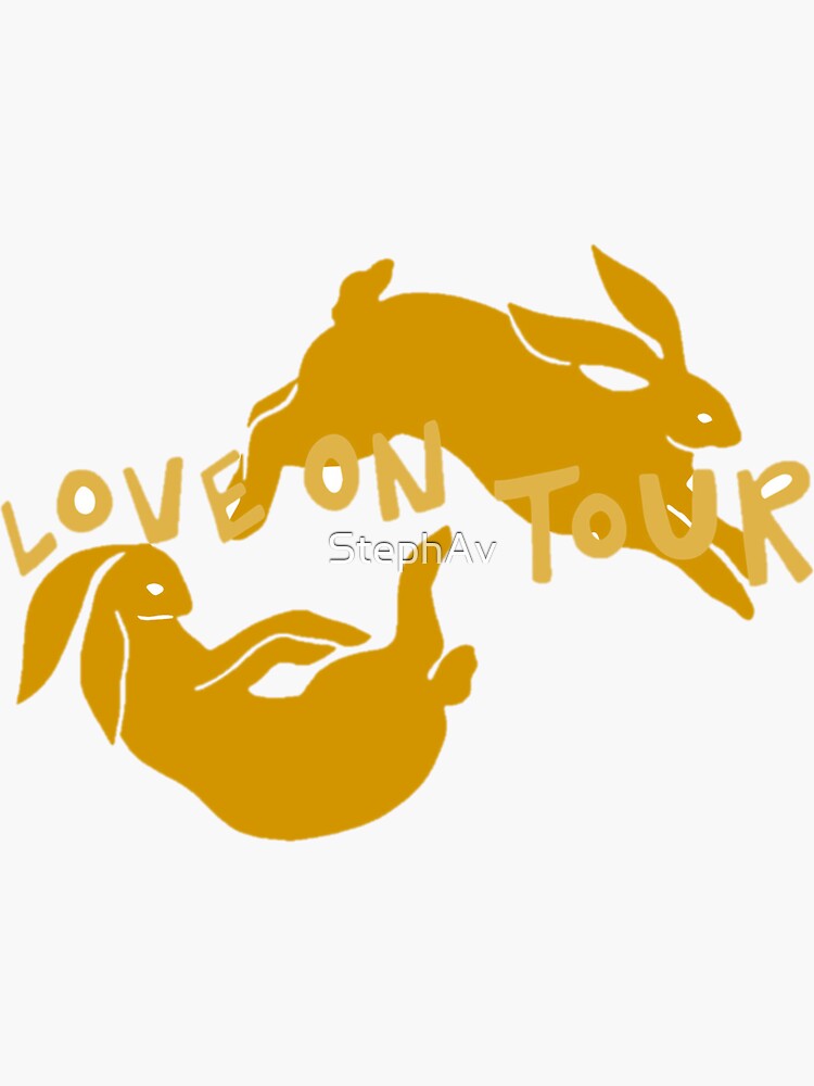 "yellow rabbits" Sticker for Sale by StephAv | Redbubble