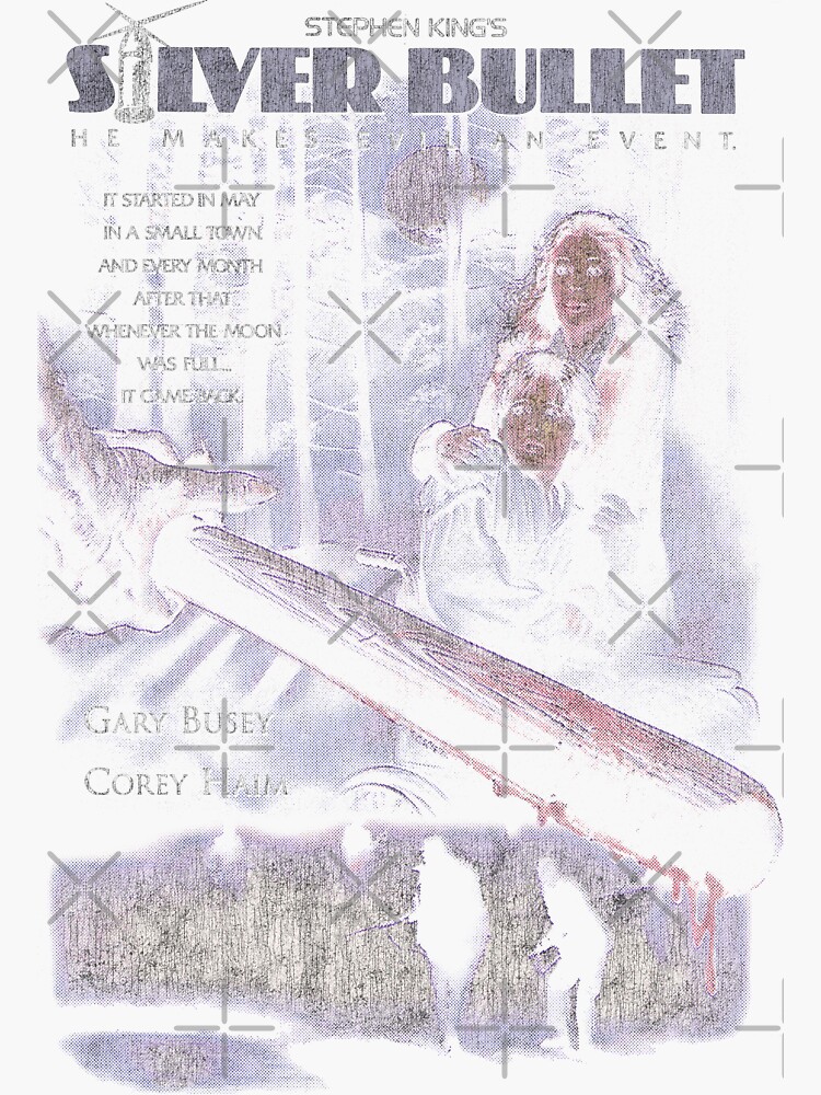 "Silver Bullet, Werewolf, Stephen King, Horror Classic" Sticker for ...