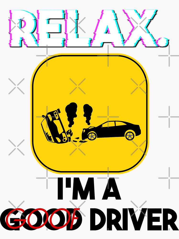 "Bad Driver" Sticker for Sale by MrJArts | Redbubble