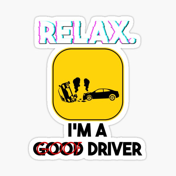 "Bad Driver" Sticker for Sale by MrJArts | Redbubble