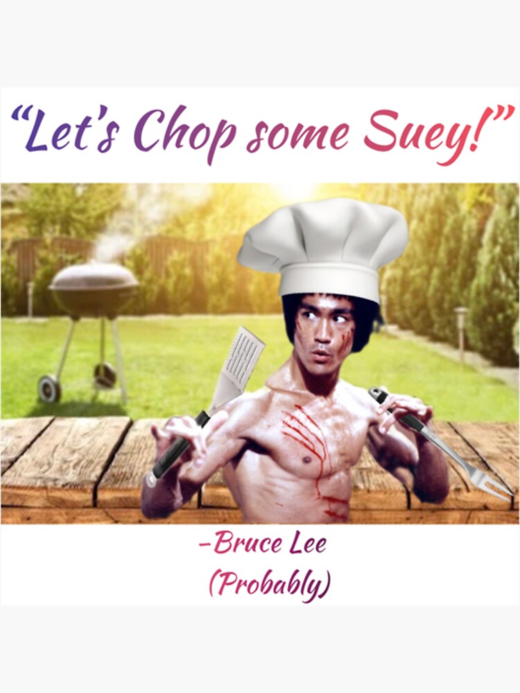 "Bruce Lee chef" Sticker for Sale by berghalwine6 | Redbubble