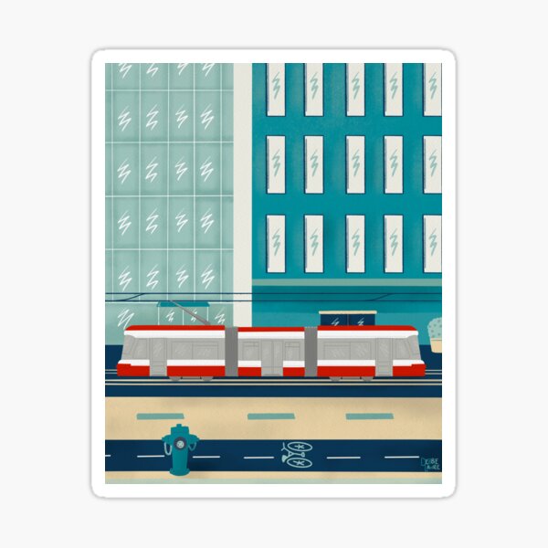 "A Streetcar Named Toronto" Sticker for Sale by bydebs | Redbubble