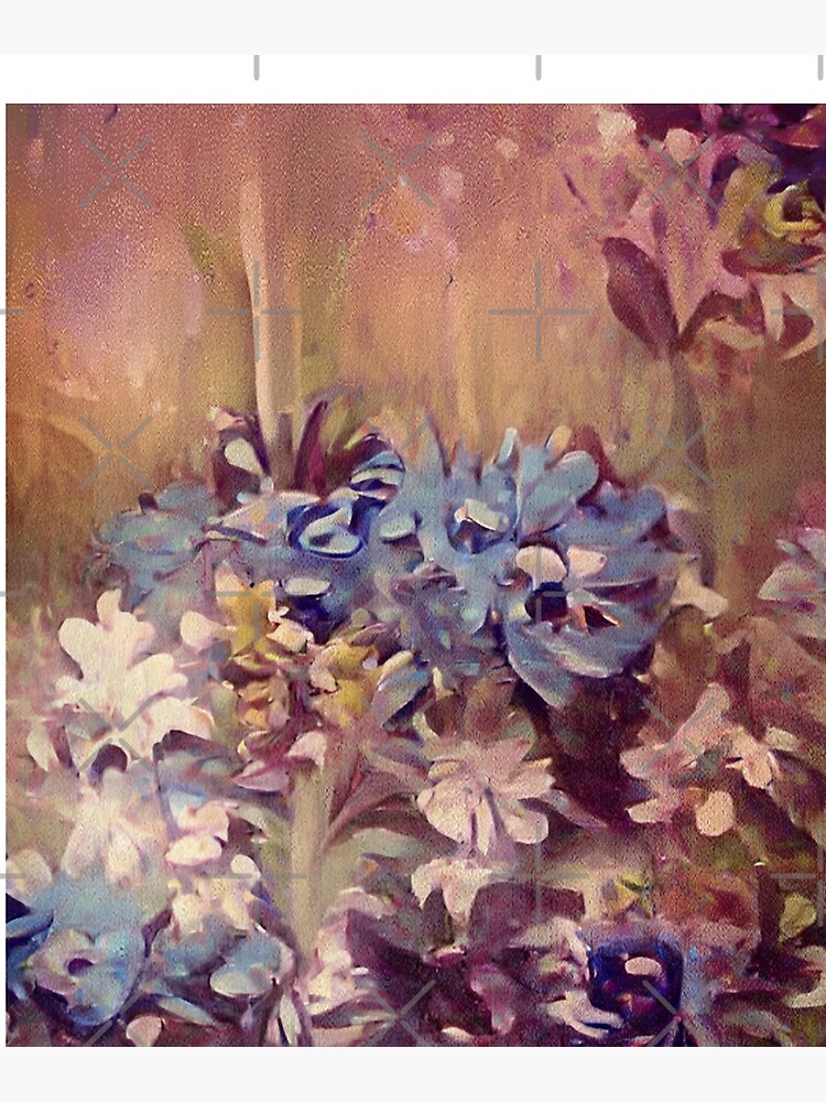 "Painted Blue Abstract Flowers" Poster for Sale by HappyLifeCreate ...
