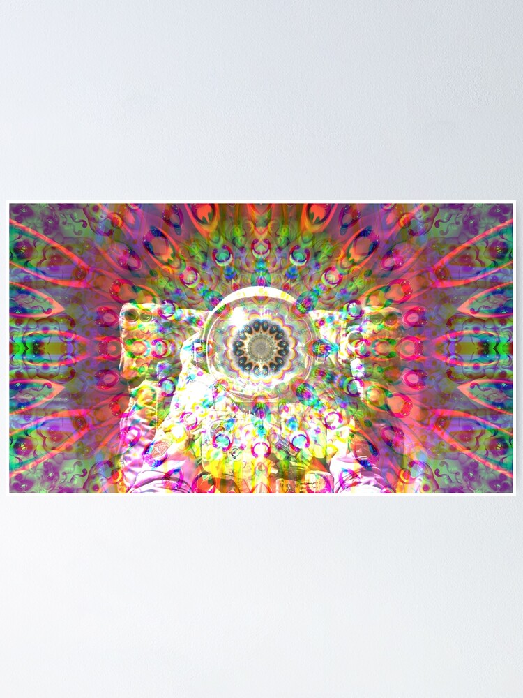 "Trippy Astronaut Digital Art - Second Installment" Poster for Sale by ...