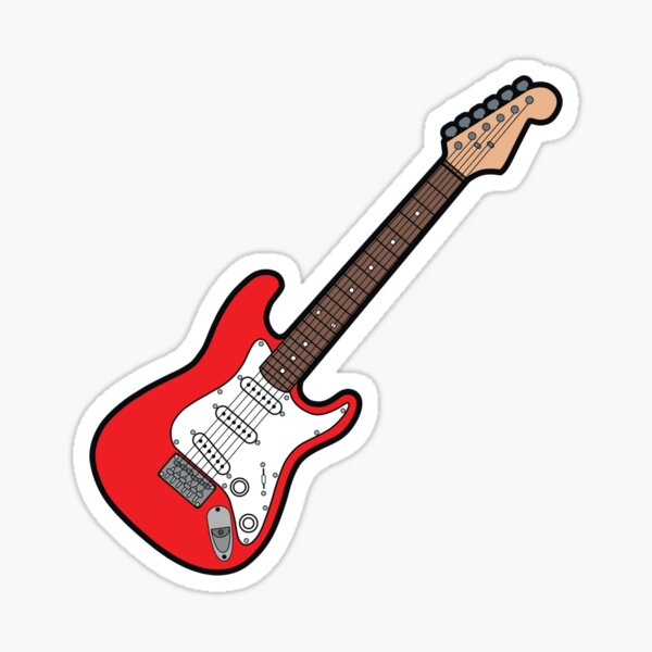 "Electric Guitar Stratocaster " Sticker for Sale by StiickitLLC | Redbubble