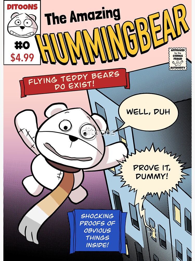 "The Amazing Hummingbear #0" Sticker for Sale by ditoons | Redbubble