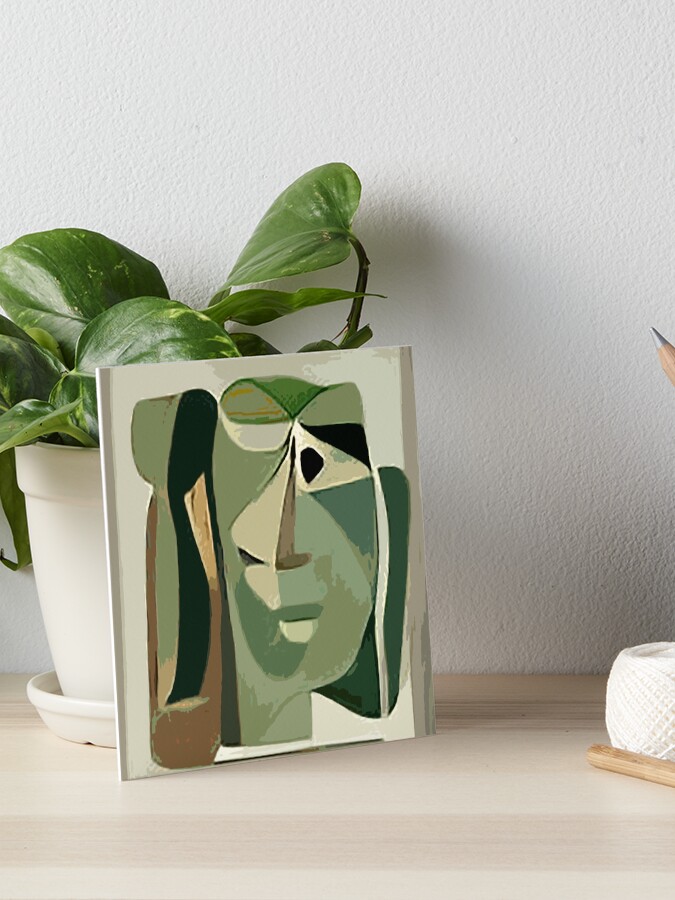 "Cool Simple Modern Art Master Abstract Portrait Neo Cubism" Art Board ...