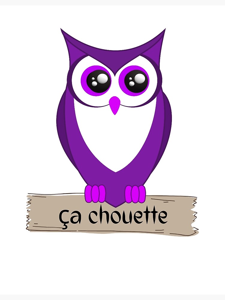 Póster « ça chouette Juego de palabras con búho francés» de Voici ...