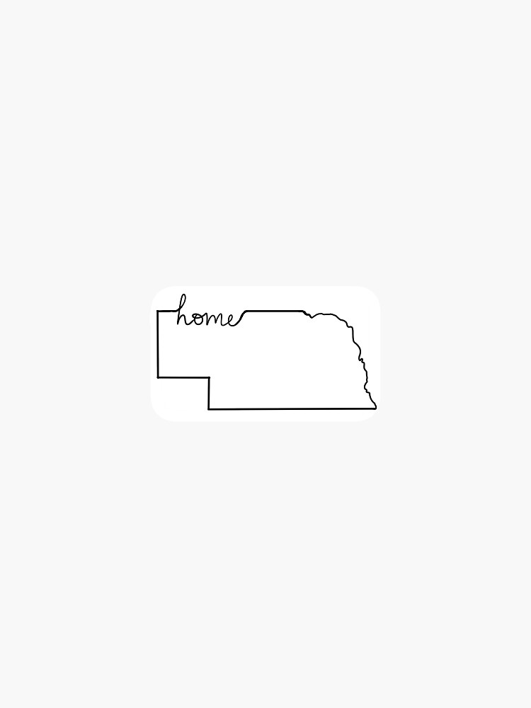 "Nebraska Home State Outline" Sticker for Sale by Dr3amsInInk | Redbubble
