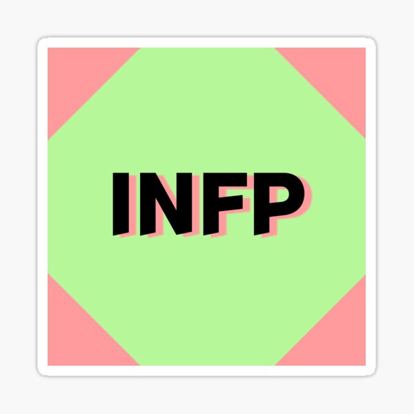 "infp - green/red" Sticker for Sale by snail-galaxy | Redbubble