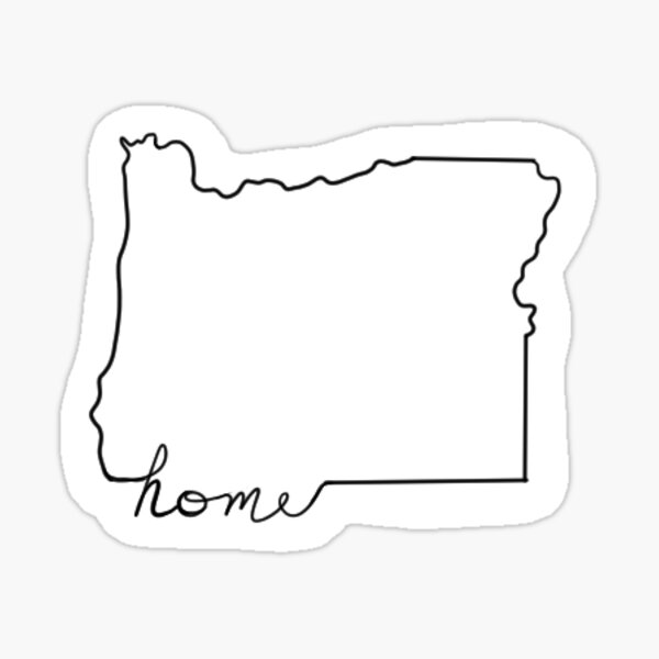 "Oregon Home State Outline" Sticker for Sale by Dr3amsInInk | Redbubble