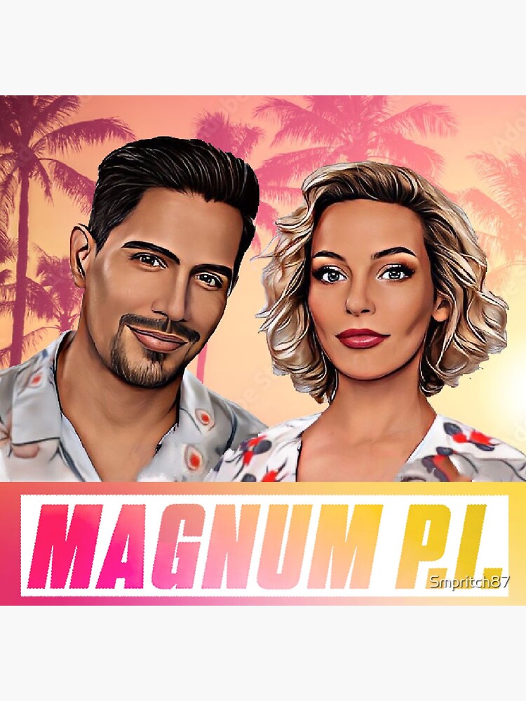 "Magnum PI Miggy Vibes" Sticker for Sale by Smpritch87 | Redbubble