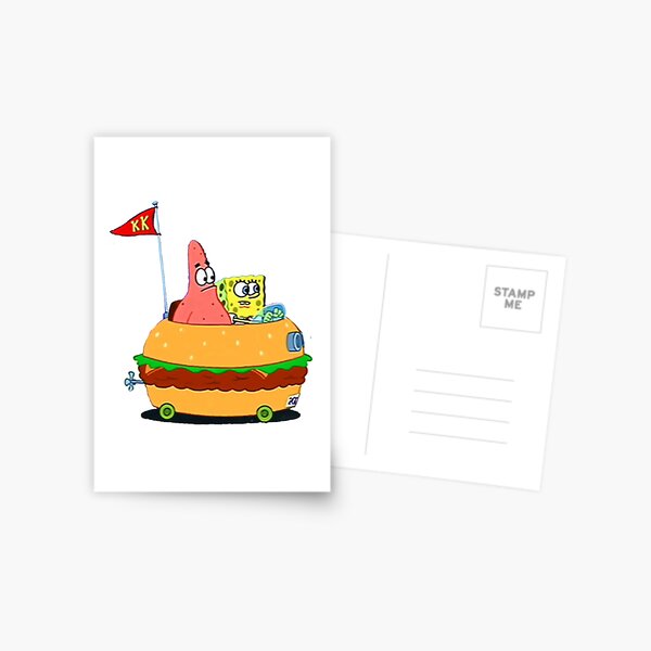 "SpongeBob Patrick Star VSCO Aesthetic Meme Sticker" Postcard for Sale ...