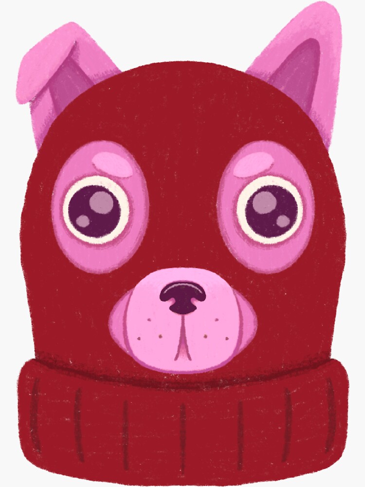 "Pink Puppy Dog Robber" Sticker for Sale by thingsbytristen | Redbubble