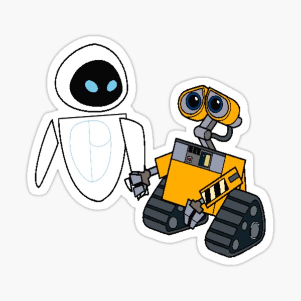 "Wall-E " Sticker for Sale by Jeline1 | Redbubble