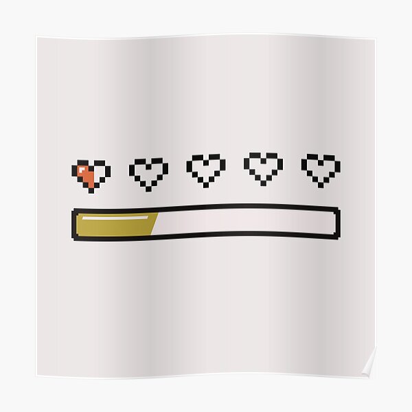 "Low Health Low Energy Bar" Poster for Sale by LittleLambsLore | Redbubble
