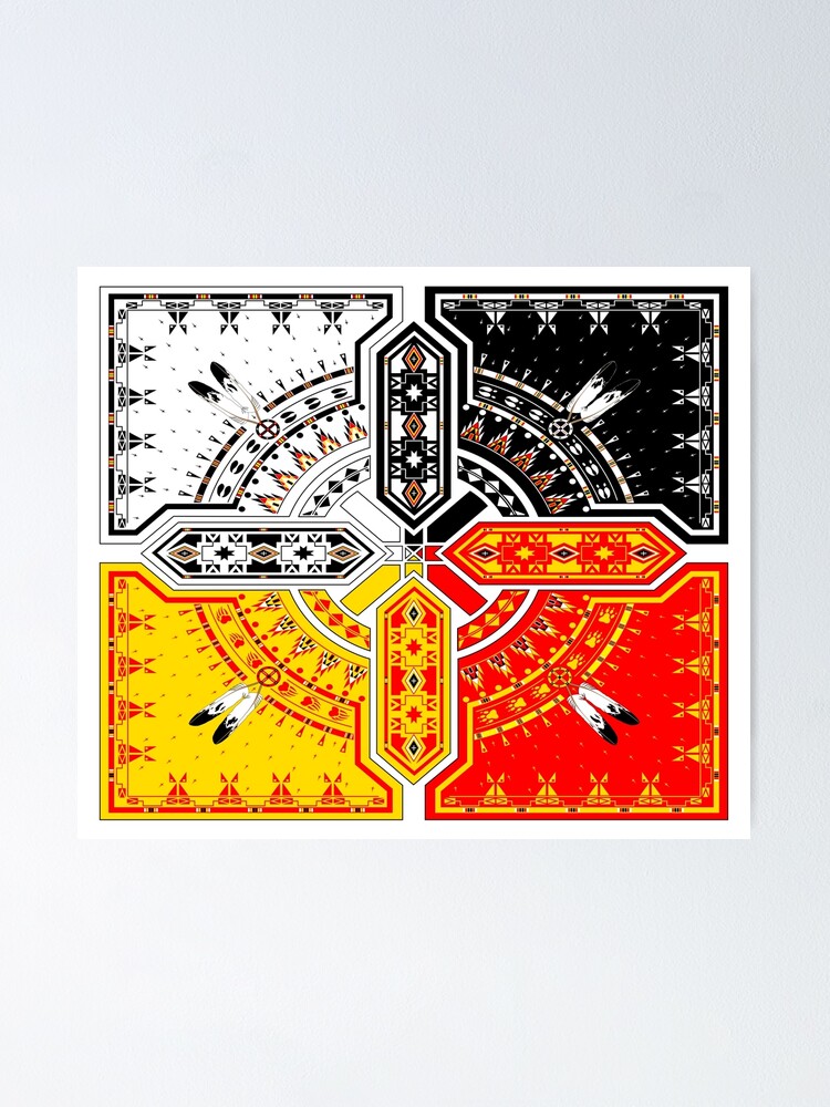 "The Four Direction" Poster for Sale by MelvinWarEagle | Redbubble