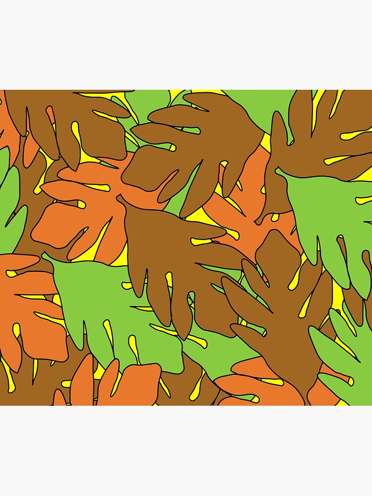"Ulu Leaf Pattern with Yellow Background" Sticker for Sale by ...