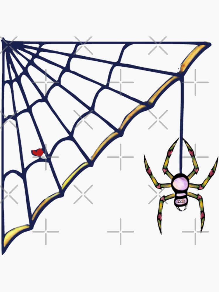 "Spider Love ~ Heart Web " Sticker for Sale by EbonyBuds | Redbubble
