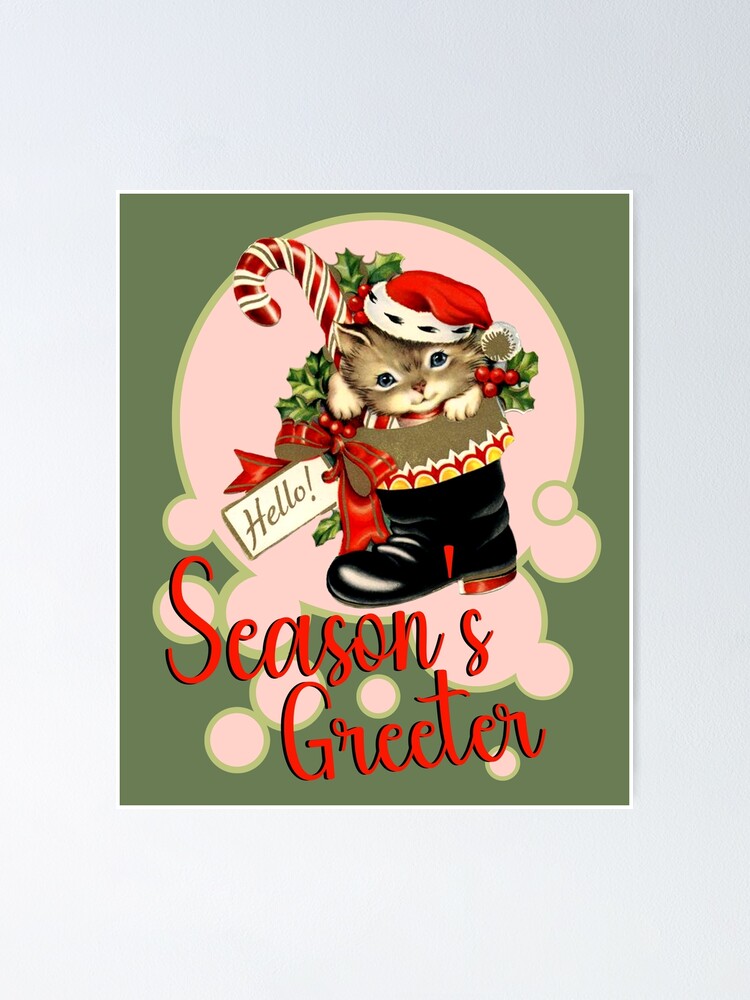 "Season's Greeter" Poster for Sale by sandpiperstudio | Redbubble