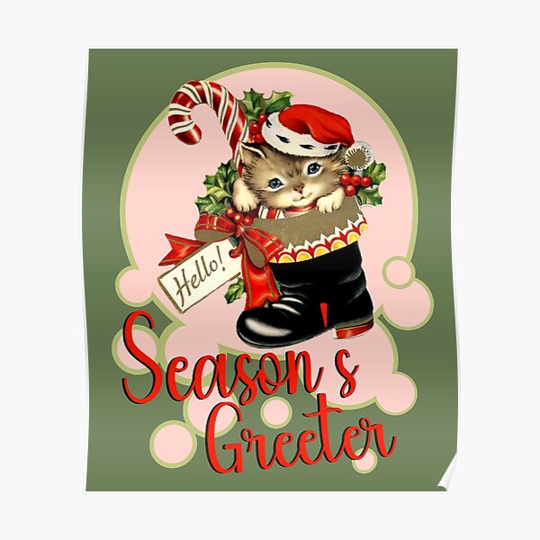 "Season's Greeter" Poster for Sale by sandpiperstudio | Redbubble