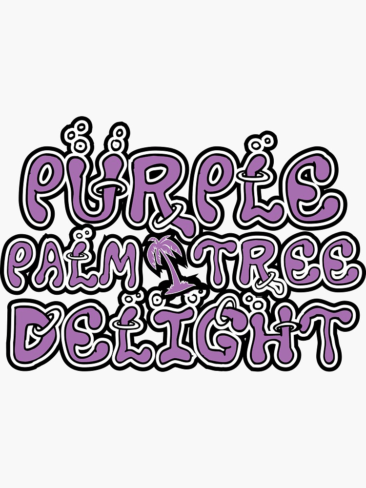 "Purple Palm Tree Delight - Stranger Things" Sticker for Sale by Rhino ...