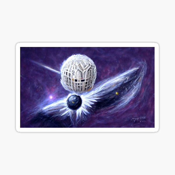 "Dyson Sphere Angel" Sticker for Sale by hubertdungen | Redbubble