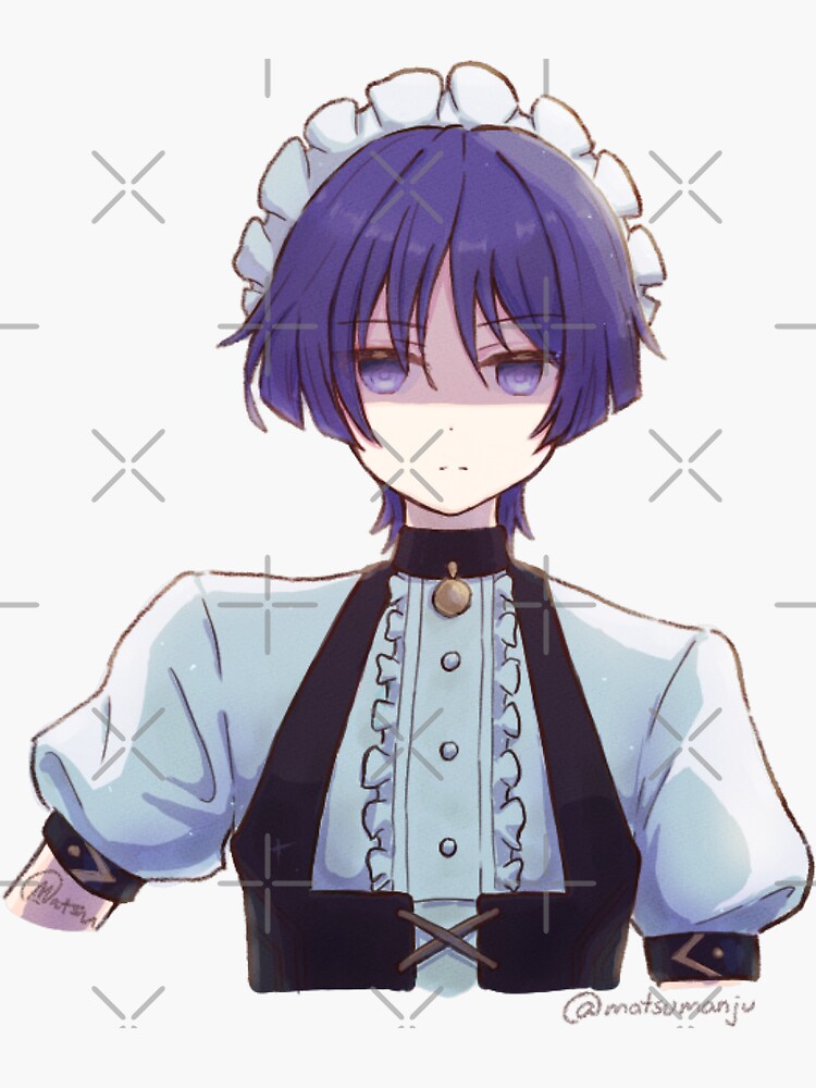 Maid Scaramouche Genshin Impact Sticker For Sale By Matsumanju Redbubble