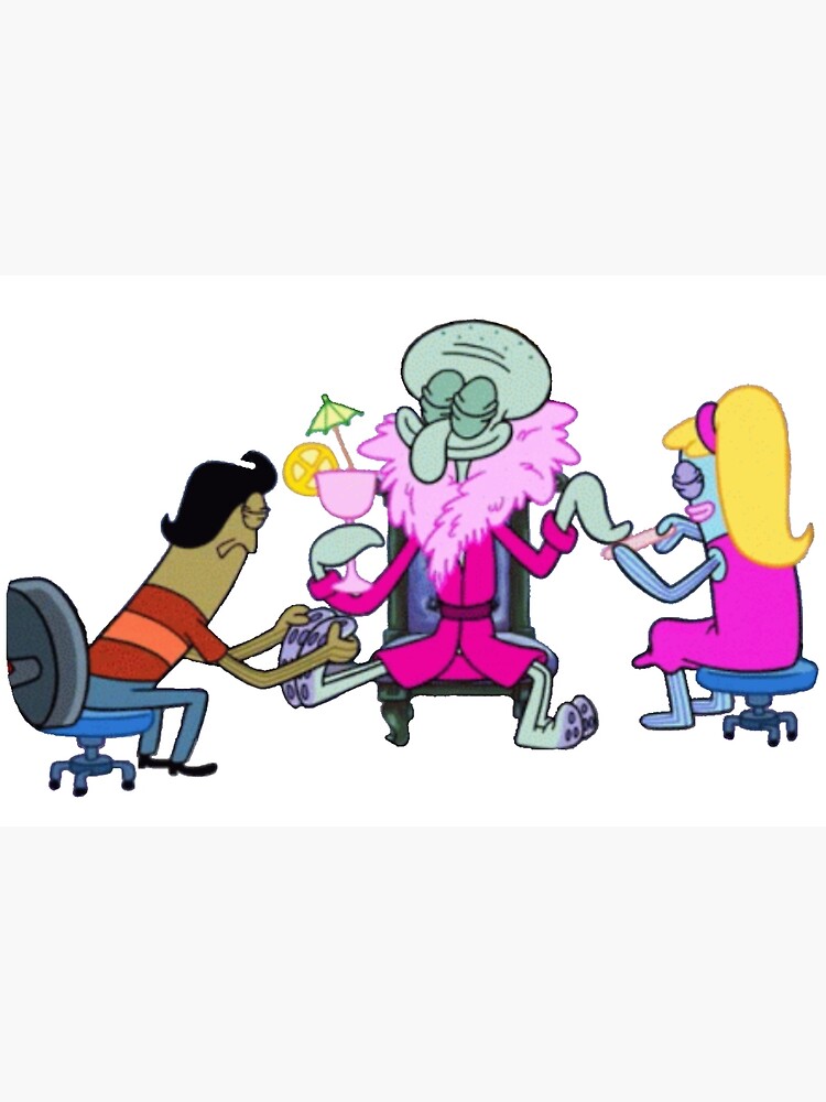 "Spa Squidward SpongeBob VSCO Aesthetic Meme" Art Print for Sale by ...