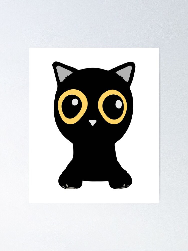 "Big Foot Jinx black cat sticker" Poster for Sale by mbensdesign ...