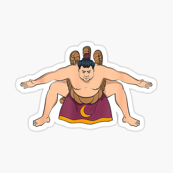 "Sumo Wrestler" Sticker for Sale by sandcaisco | Redbubble