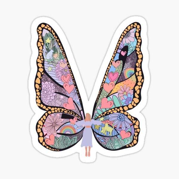 "Taylor Swift Me! Butterfly Mural" Sticker for Sale by jordynrubino ...