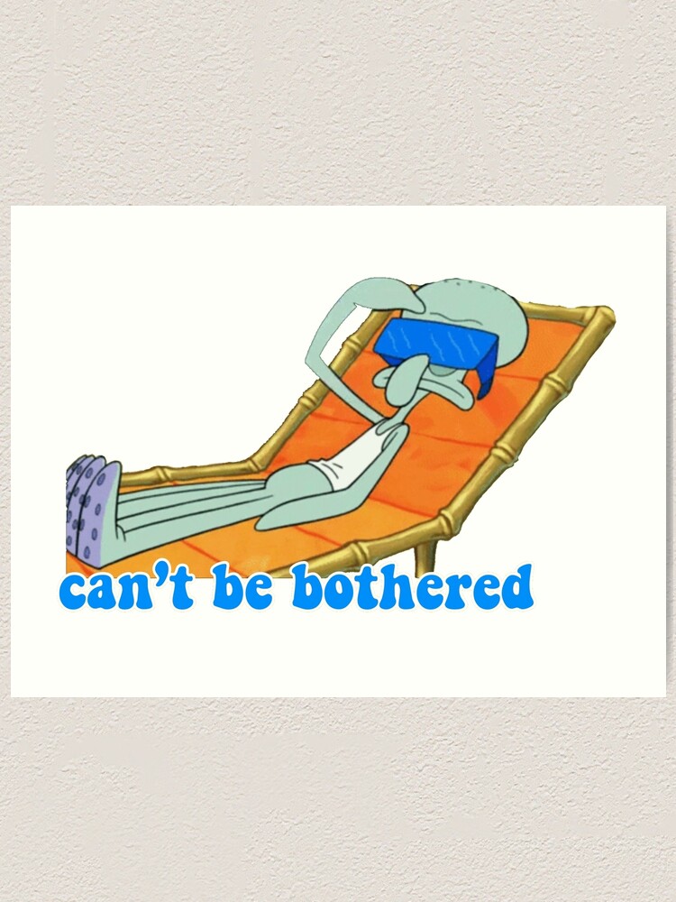 "Squidward SpongeBob VSCO Aesthetic Meme Sticker" Art Print for Sale by ...