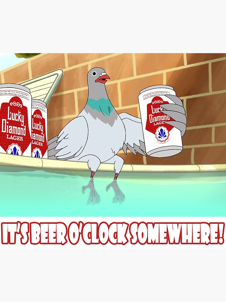 "Mike Tyson Mysteries - Pigeon - It's Beer O'Clock Somewhere!" Poster ...