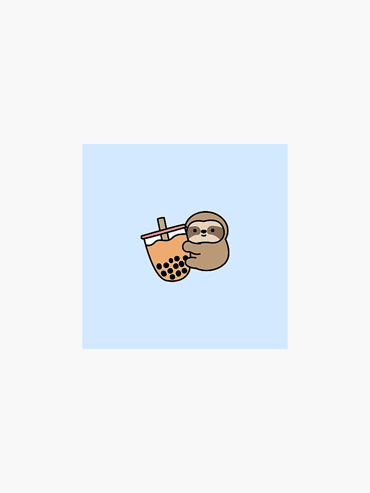 "Sloths hugging bubble tea" Sticker for Sale by Haruu14 | Redbubble