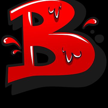 "Red letter B in graffiti style" Sticker for Sale by ramonparaiba ...