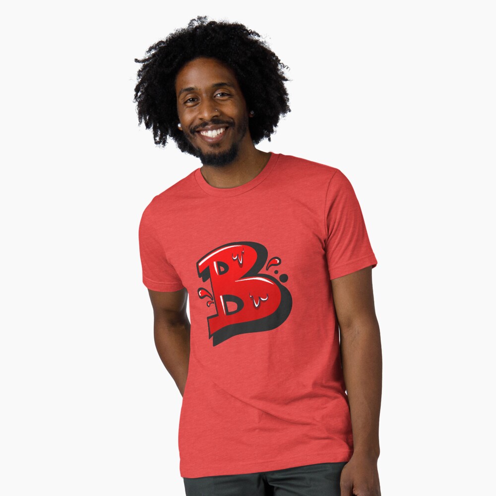 "Red letter B in graffiti style" Sticker for Sale by ramonparaiba ...
