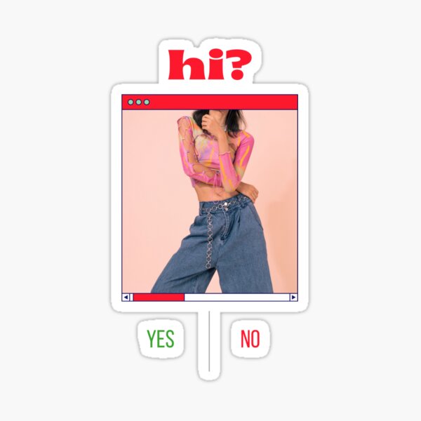 "yes or no ?" Sticker for Sale by rica520 | Redbubble