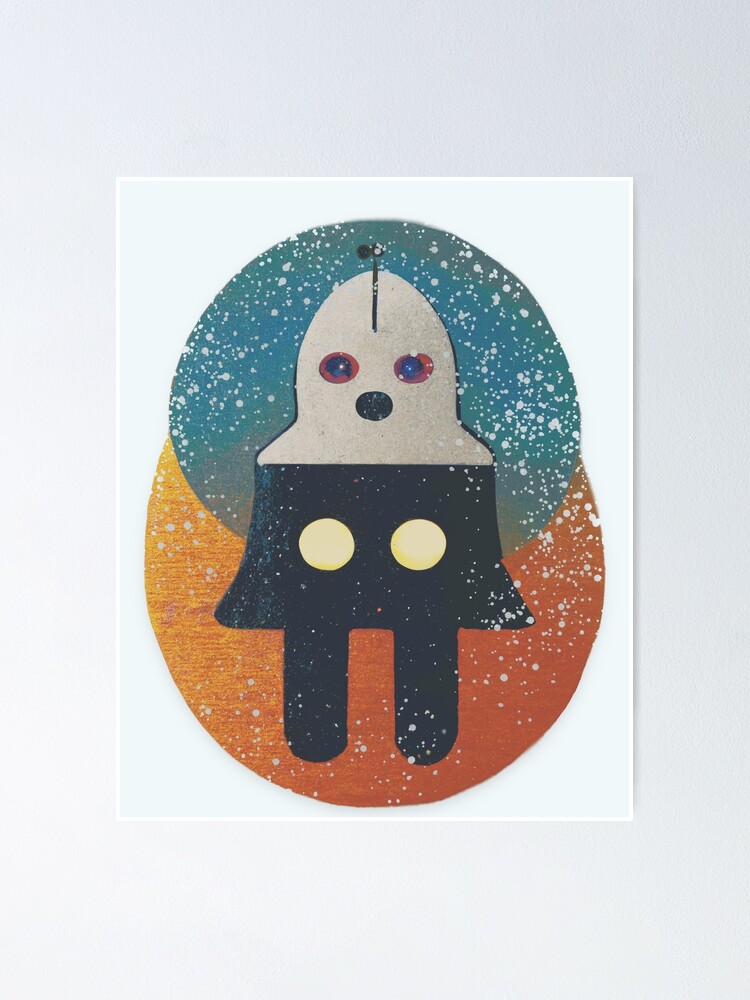 "Evil Robot scary, cute, Occult Retro Surrealism" Poster for Sale by ...