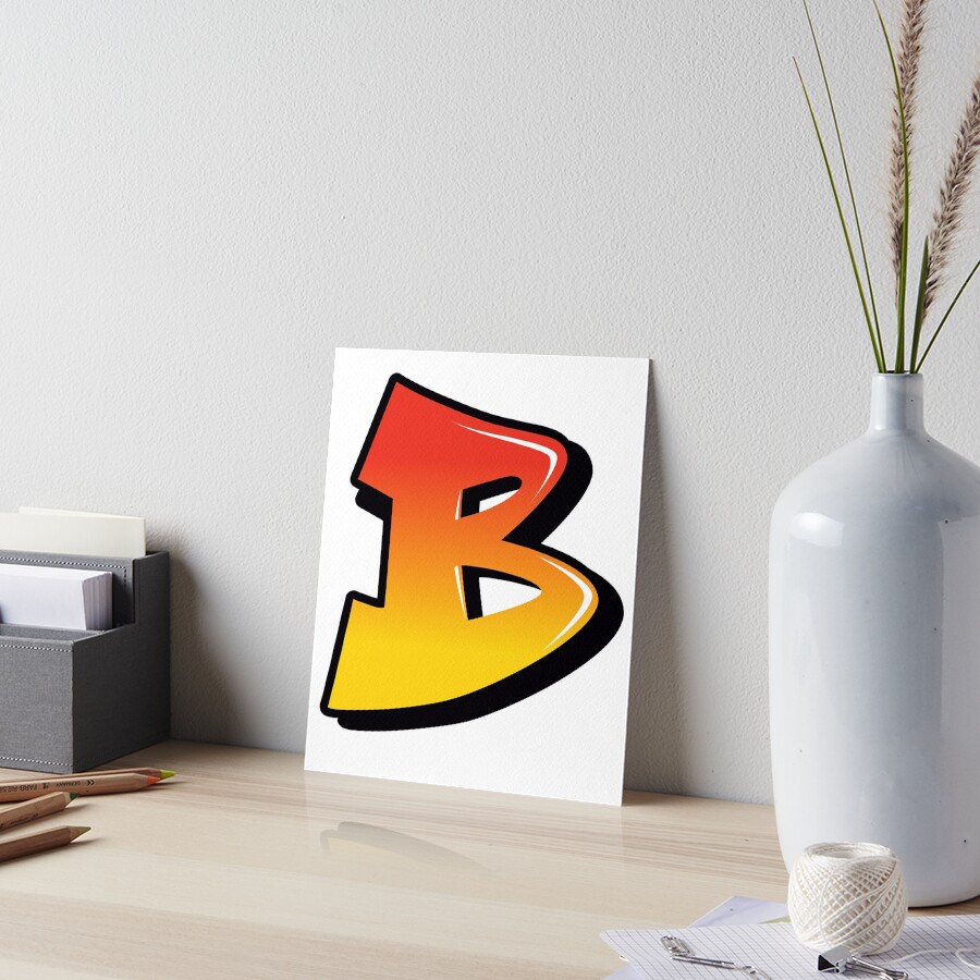 "Graffiti letter b, gradient colors" Poster for Sale by ramonparaiba ...