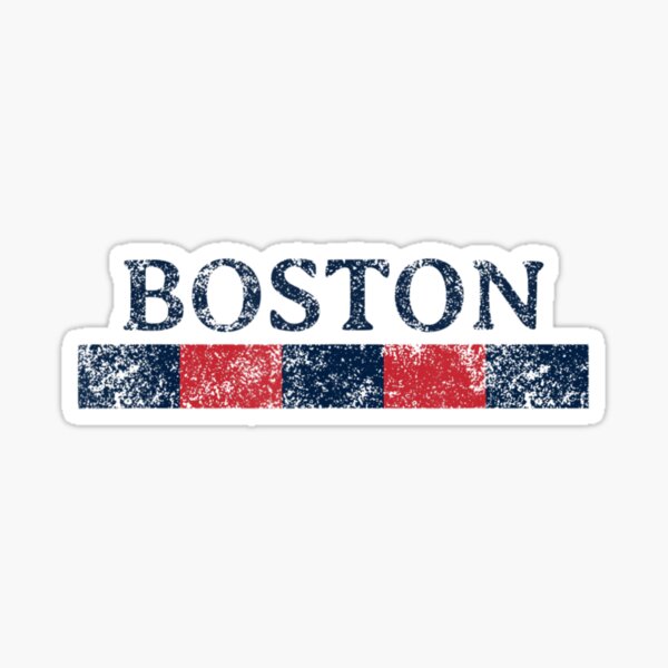 "Boston Massachusetts Retro Vintage Weathered Throwback" Sticker for ...
