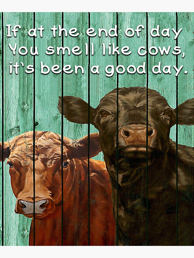 "Mint Woof If at The of Day You Smell Like Angus Cattle" Sticker for ...