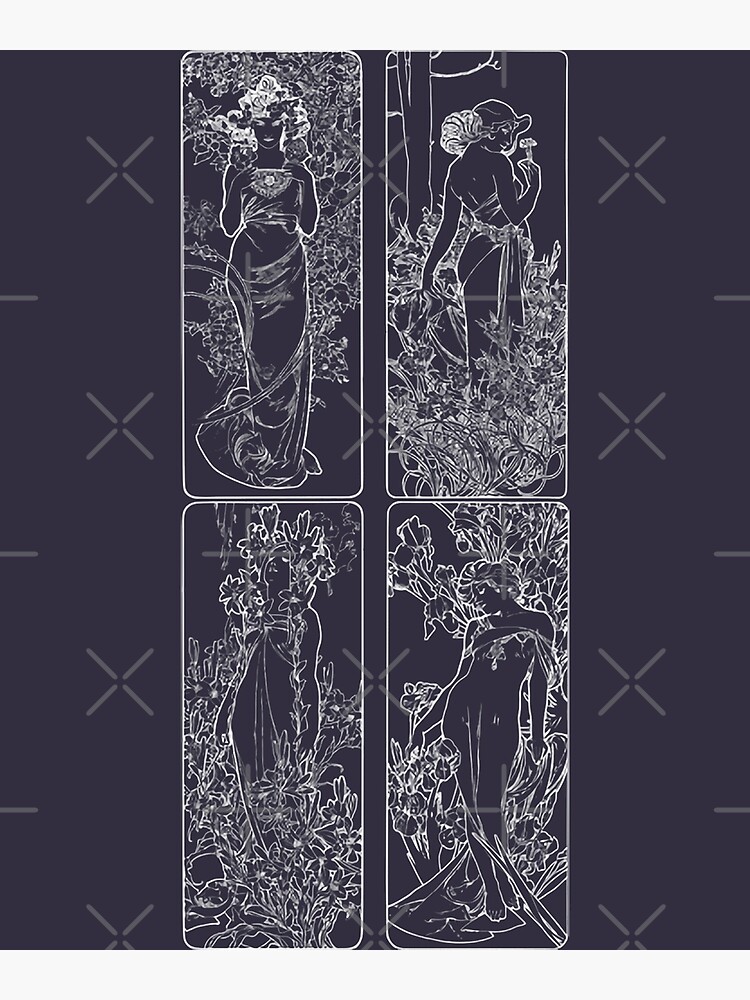 "Historical Description By Drawing Art Nouveau Alphonse Mucha Victorian ...